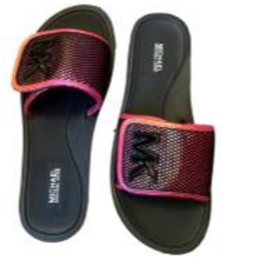 Michael Kors Fluorescent Mesh Slide Nwotb - Gem